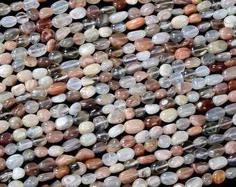 6-8MM Natural Sunstone Gemstone Pebble Nugget Loose Beads D185 - Etsy