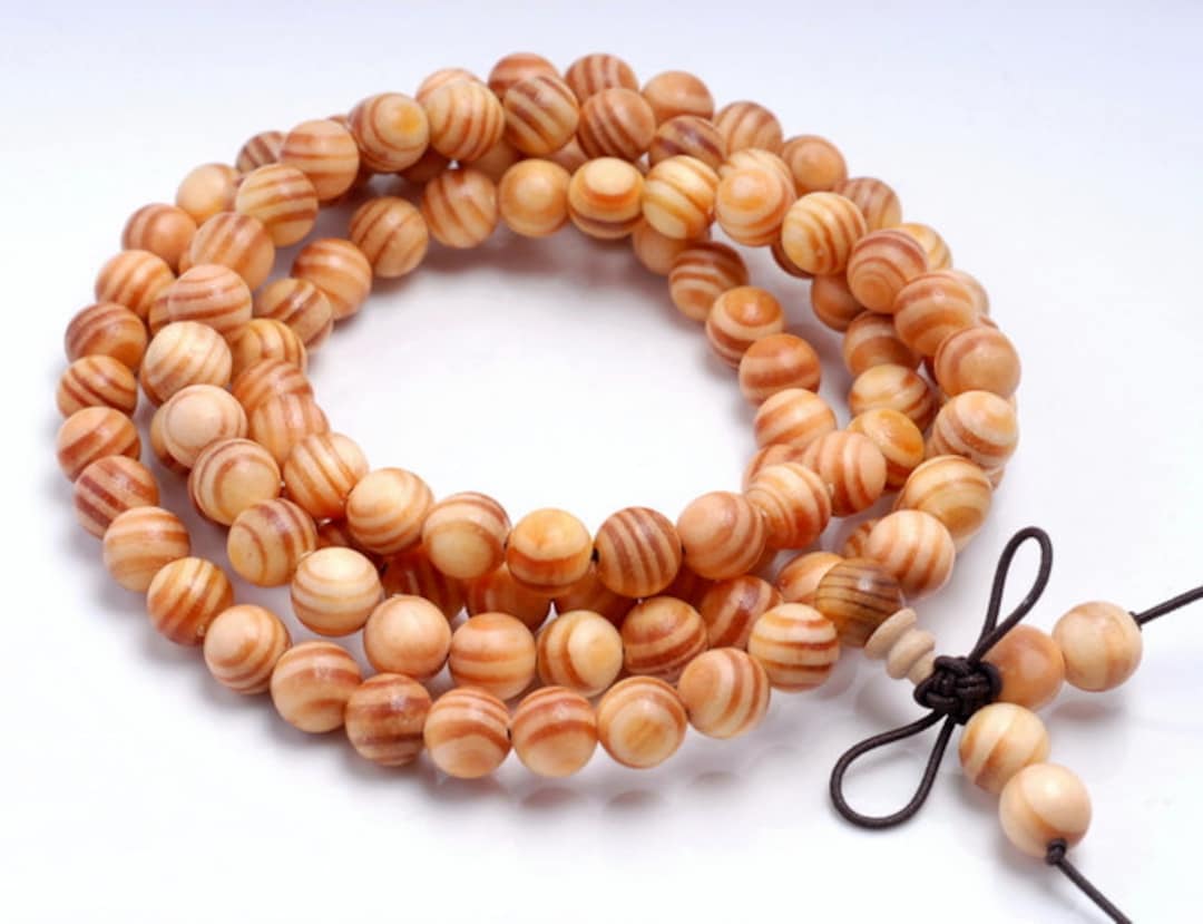 8mm 108PCS Indonesia Agathis Alba Kingwood Prayer Buddha Mala ...