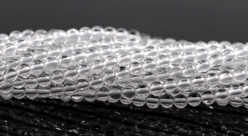 2MM Rock Crystal Clear Quartz Gemstone Grade AA Round 2MM Loose Beads ...