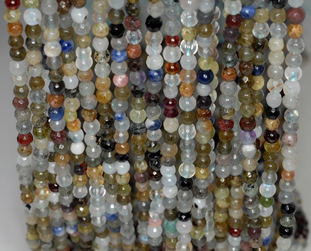 4mm Gala Mix Quartz Assorted Gemstone Smooth Faceted Round Loose Beads ...
