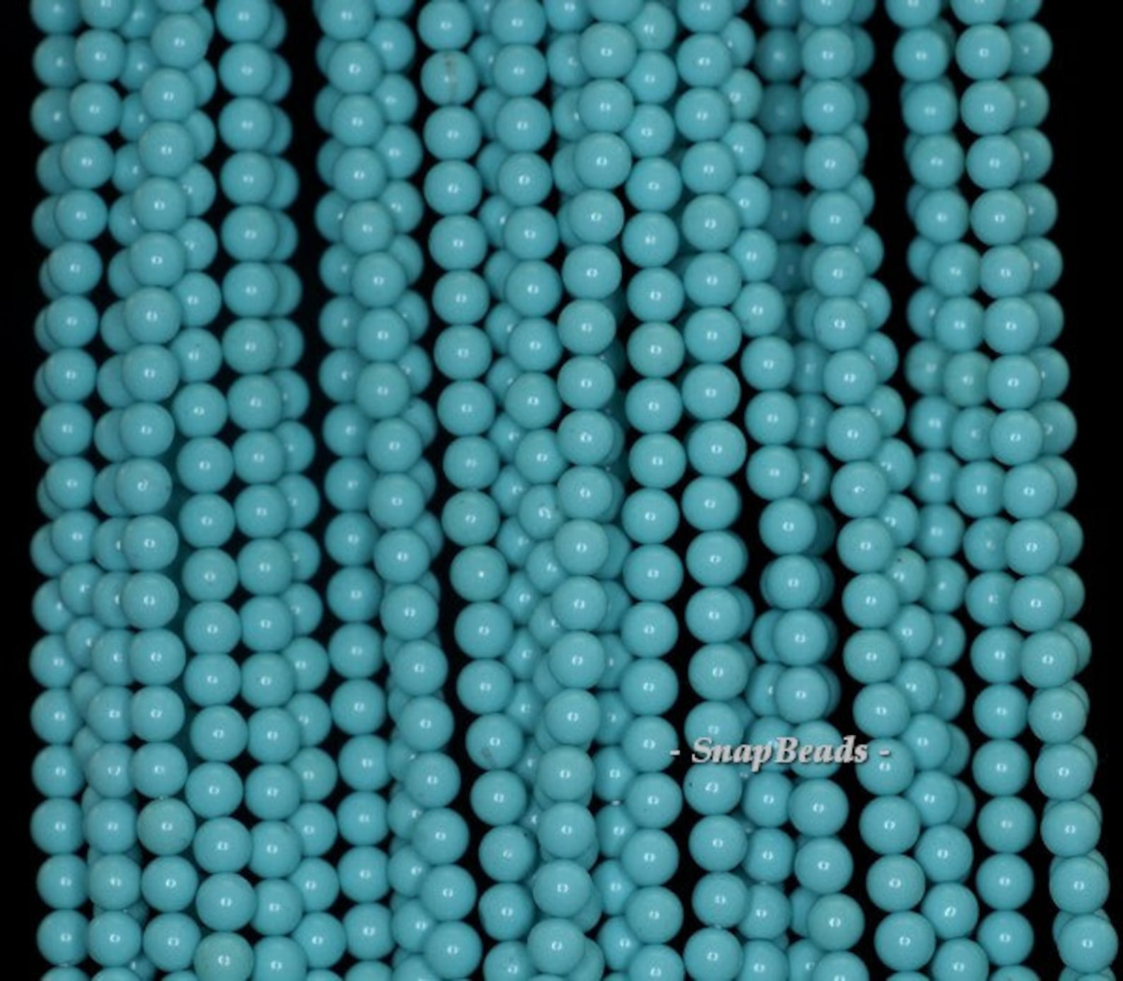 3mm Turquoise Gemstone Sky Blue Round 3mm Loose Beads 16 Inch Full ...