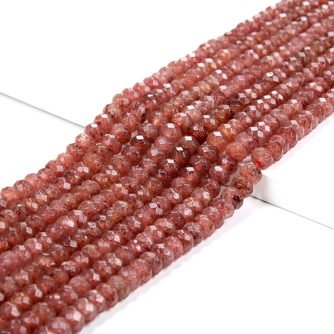 6X4MM Natural Red Strawberry Lepidocrocite Quartz Gemstone Grade AAA ...