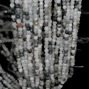 4mm Acicular Rutile Quartz Gemstone Faceted Round 4mm Loose Beads 7.5 ...