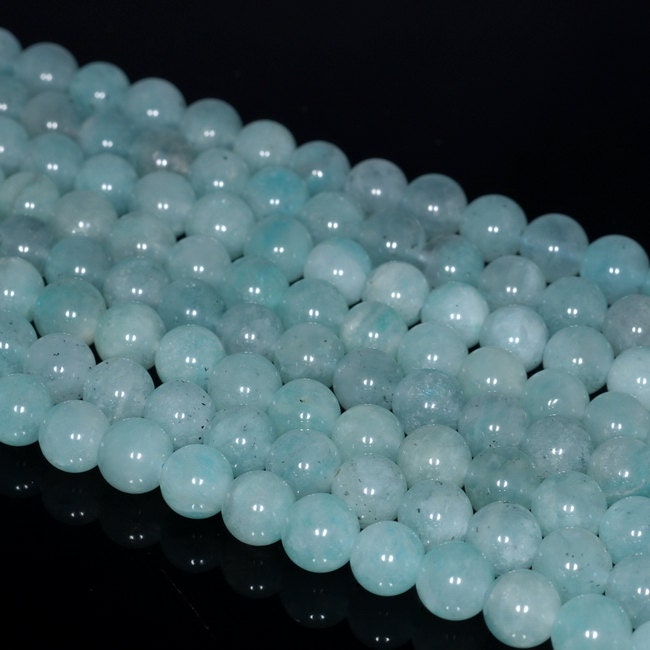 5-6mm Aqua Amazonite Gemstone Light Blue Round Loose Beads | Etsy