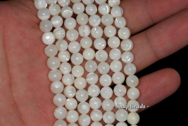 5mm Shell Gemstone Grade AA White Cream Round 5mm Loose Beads - Etsy