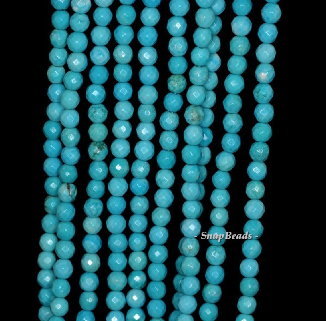 3mm Queen Turquoise Gemstone Blue Faceted Round 3mm Loose - Etsy