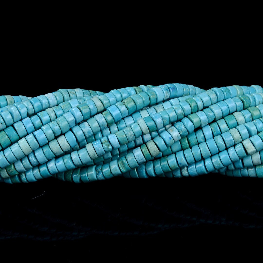 4X2MM Turquoise Gemstone Heishi Discs Beads Loose Beads (P16) - Etsy