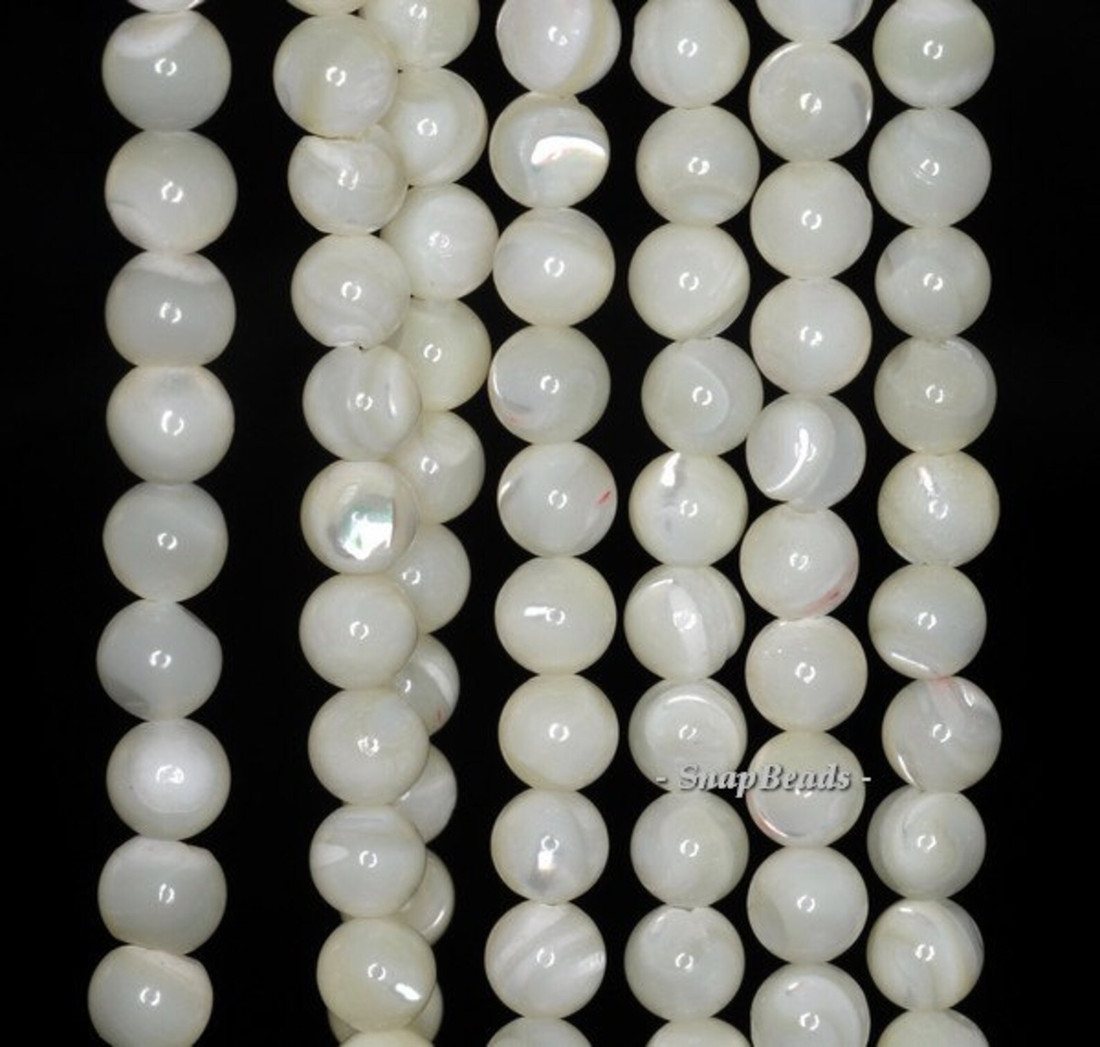 5mm Shell Gemstone Grade AA White Cream Round 5mm Loose Beads | Etsy