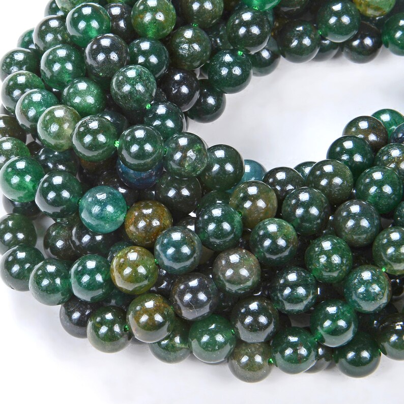 6MM Natural Green Fuchsite Gemstone Grade AAA Round Loose Beads (A295 ...