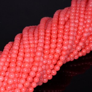 4mm Pink Shell Gemstone Pink Round 4mm Loose Beads 15.5 Inch Full ...