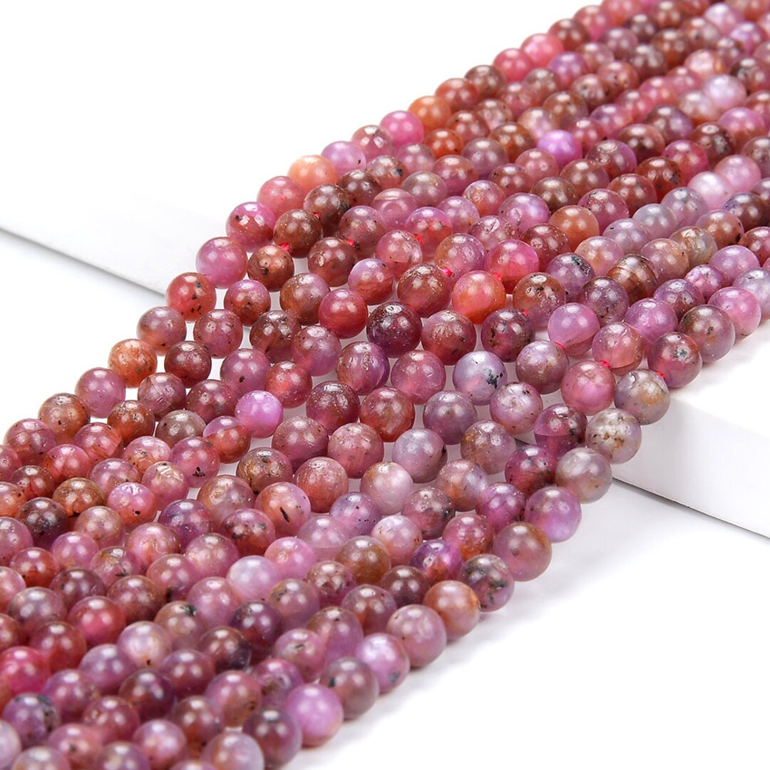 Natural Star Ruby Gemstone Grade AA Round 3MM 4MM 5MM 6MM Loose Beads ...
