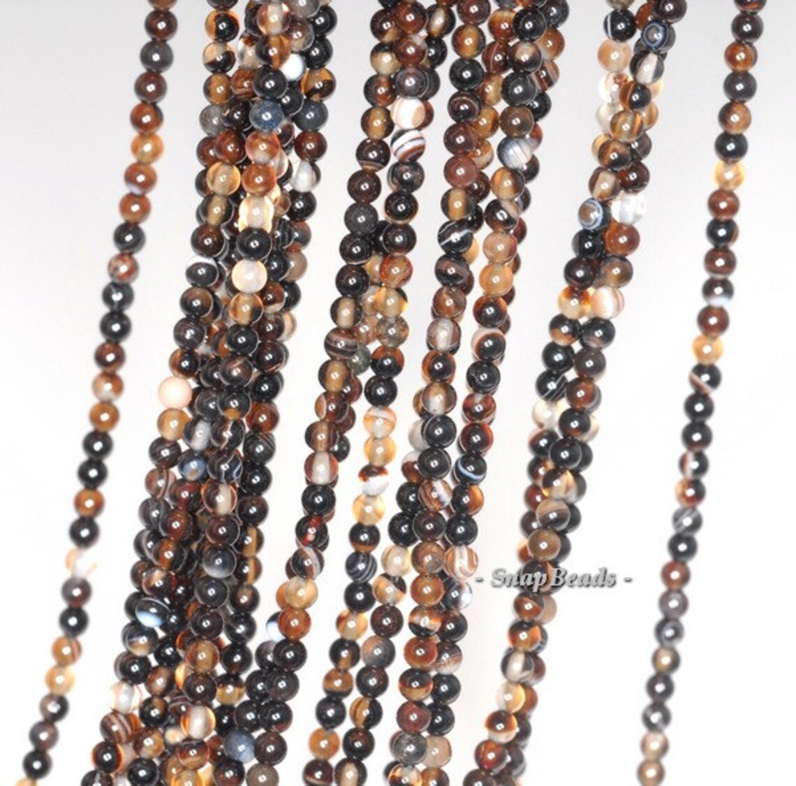 2mm Aroma Coffee Agate Gemstone Round 2mm Loose Beads 16 Inch Full ...