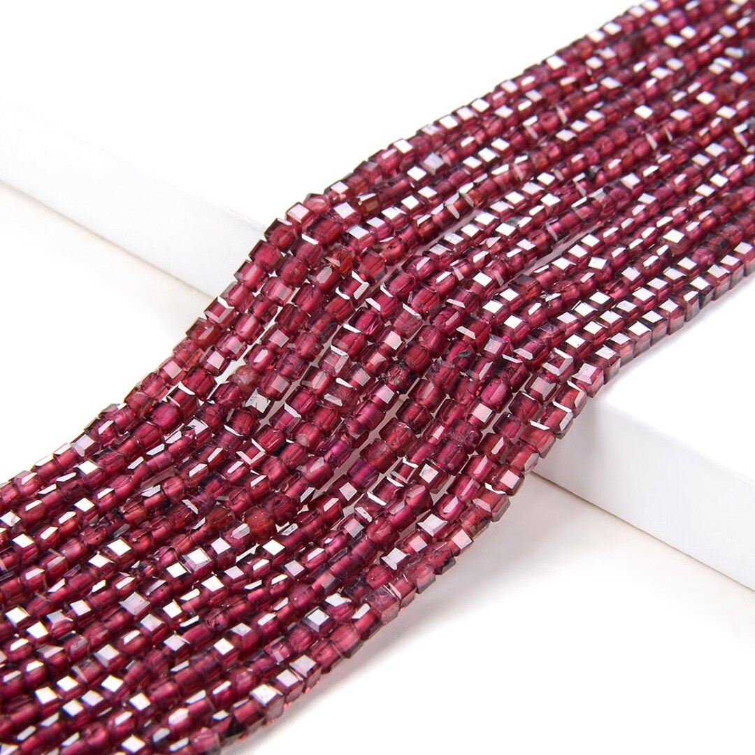 2MM Natural Red Garnet Gemstone Grade AAA Micro Faceted Diamond Cut ...