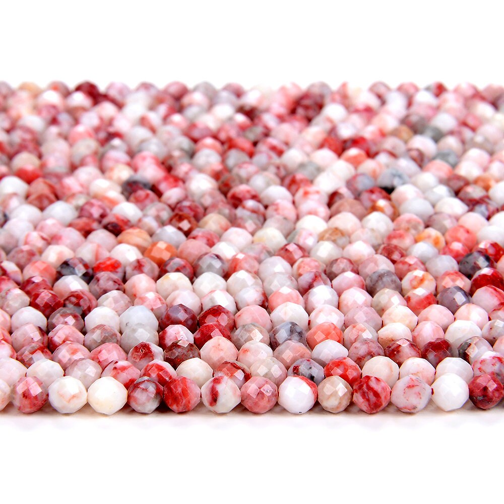2MM Rare Cinnabrite, Cinnabar in Quartz Matrix Gemstone Micro Faceted ...