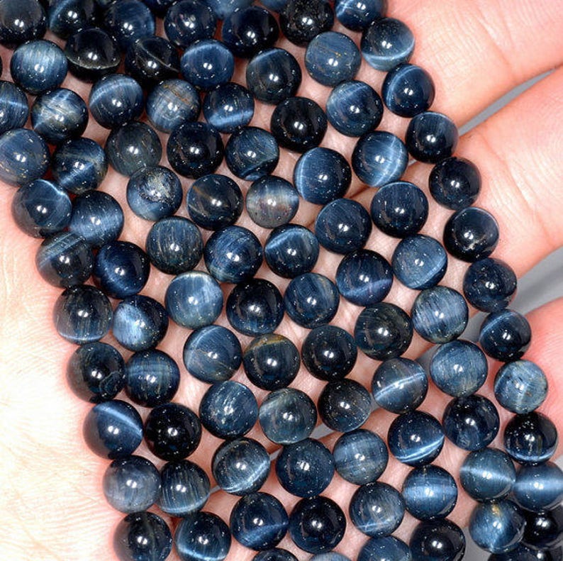 6mm Blue Tiger Eye Hawk Eye Gemstone Grade AA Round 6mm Loose | Etsy