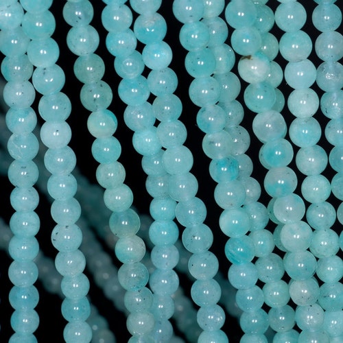 5-6mm Aqua Amazonite Gemstone Light Blue Round Loose Beads - Etsy