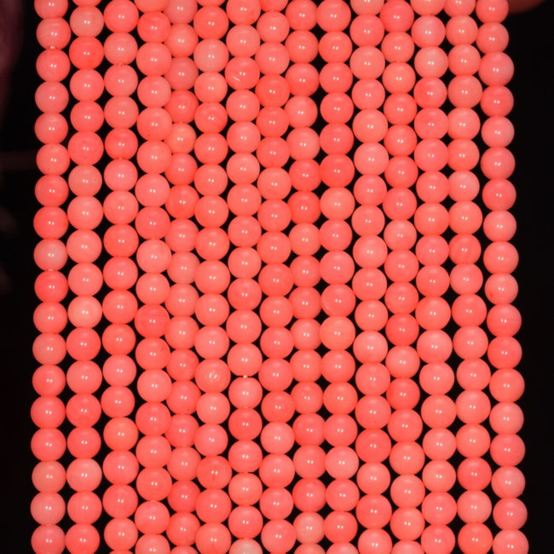 3mm Dozen Roses Soft Red Coral Gemstone Soft Red Round 3mm Loose Beads ...