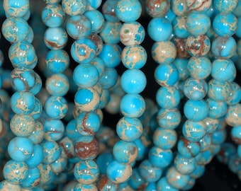 10MM Turquoise Blue Jasper Gemstone Round Loose Beads 7.5 Inch - Etsy