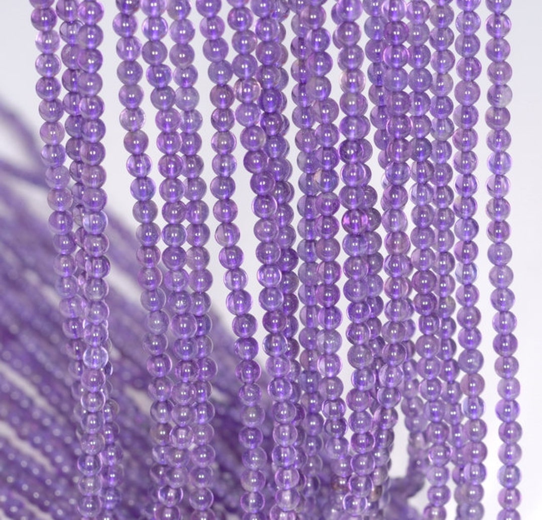 2MM Royal Amethyst Gemstone Grade AAA Deep Purple Round 2MM Loose Beads ...
