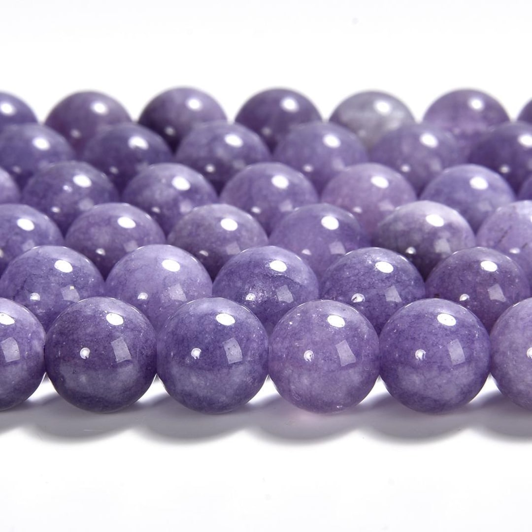 Lavender Purple Jade Gemstone Round 4MM 6MM Loose Beads (D547) - Etsy
