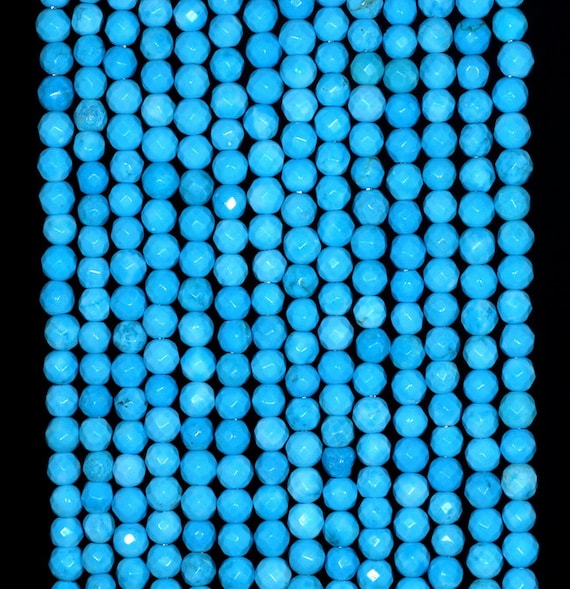 3mm Queen Turquoise Gemstone Blue Faceted Round 3mm Loose | Etsy