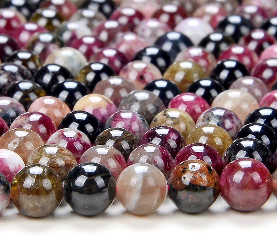 Natural Multi Color Tourmaline Gemstone Grade A Round 5MM 5-6MM Loose ...