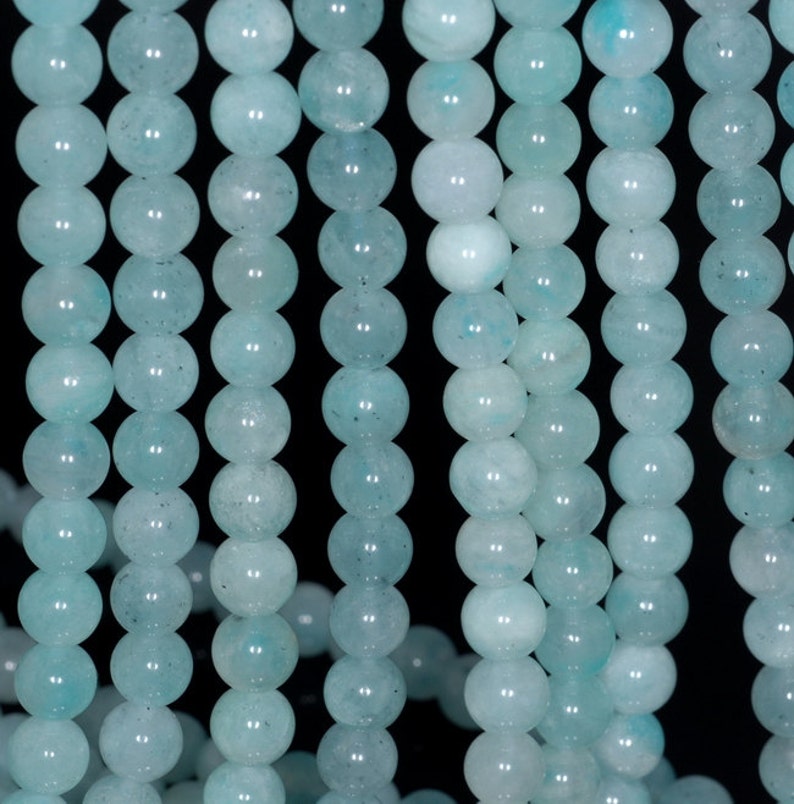 5-6mm Aqua Amazonite Gemstone Light Blue Round Loose Beads - Etsy