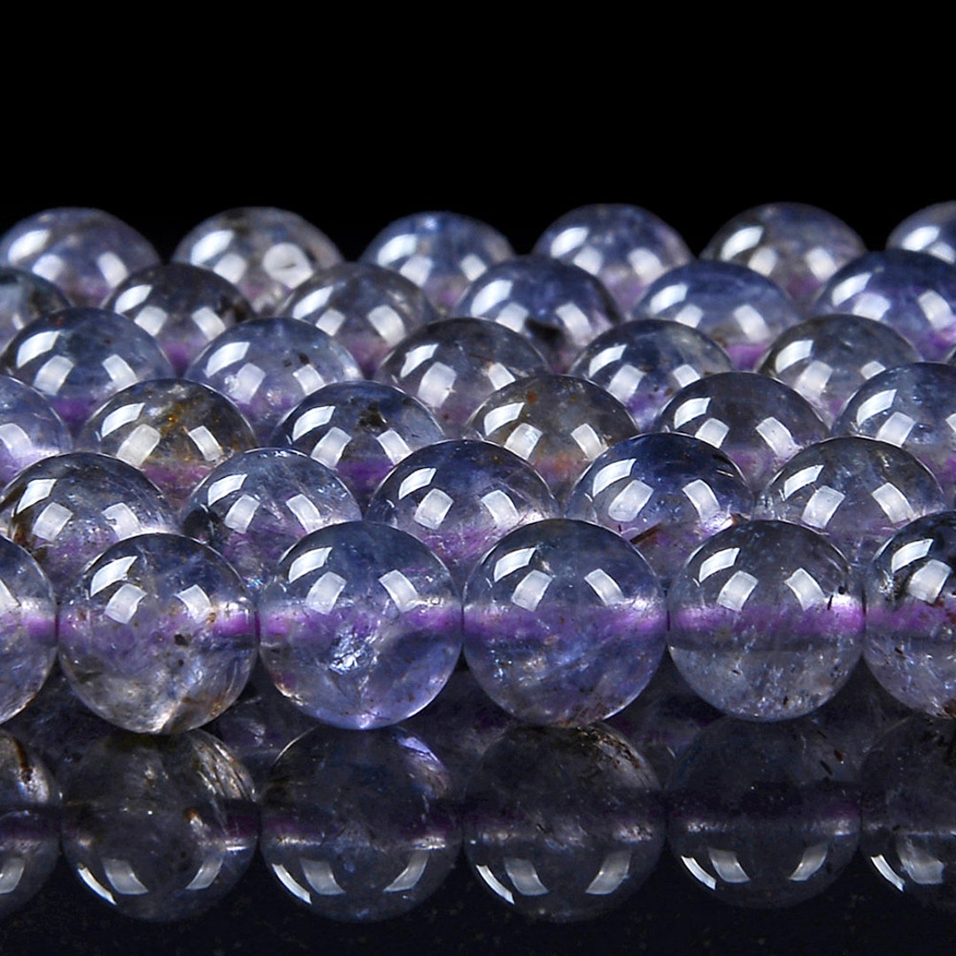 Natural Iolite Gemstone Grade AA Round 3MM 4MM 5MM 6MM Loose Beads ...