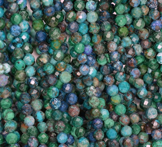 3mm Genuine Shattuckite Chrysocolla Gemstone Grade AAA Micro - Etsy