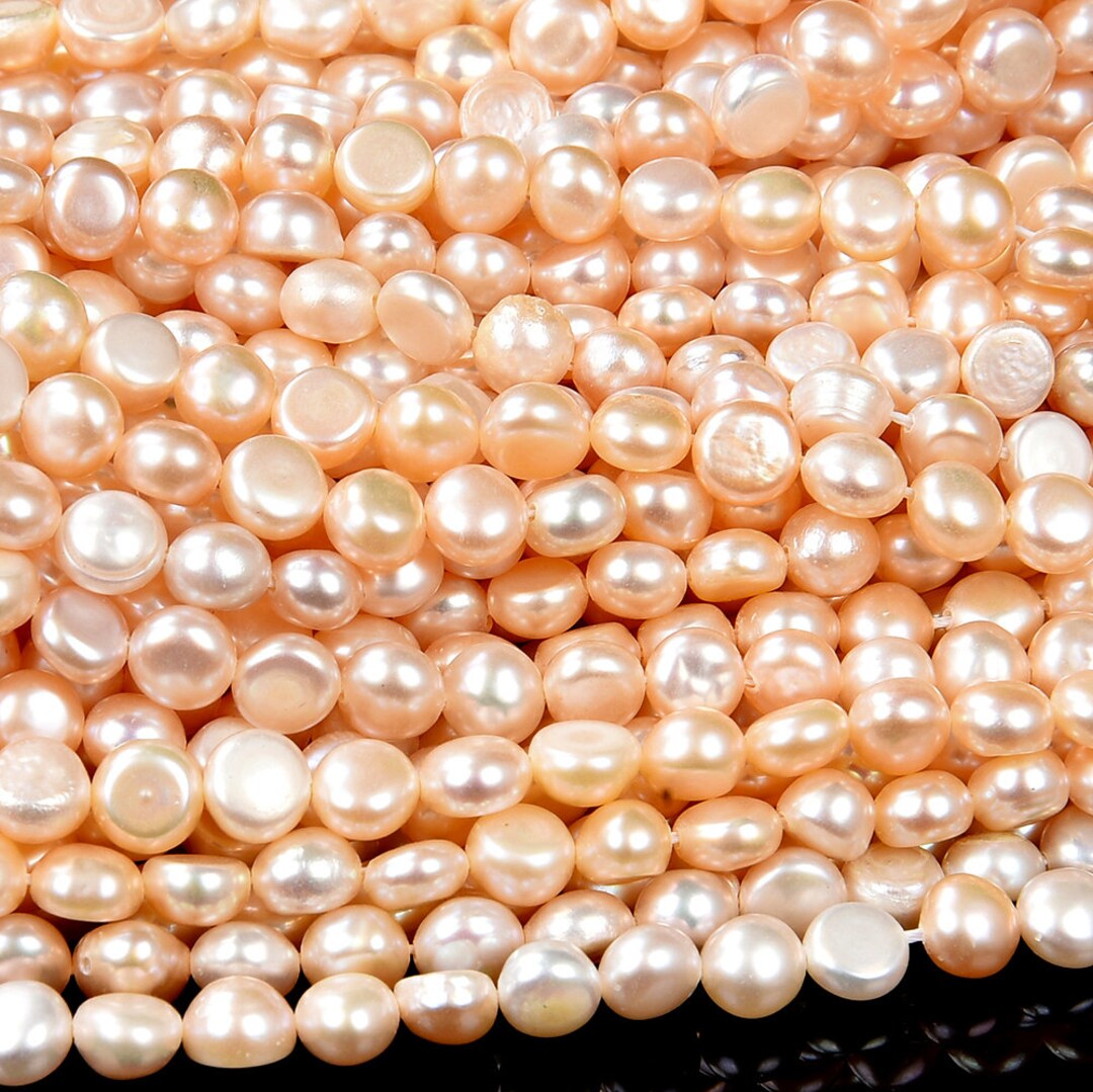 Natural Baroque Freshwater Ivory White Cream Pearl Gemstone Potato ...
