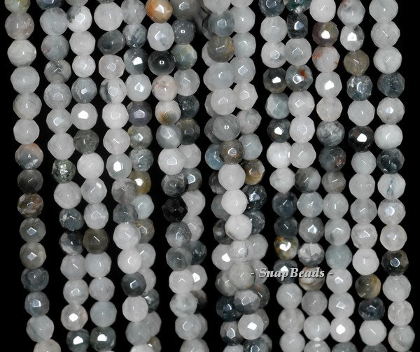 4mm Acicular Rutile Quartz Gemstone Faceted Round 4mm Loose Beads 7.5 ...