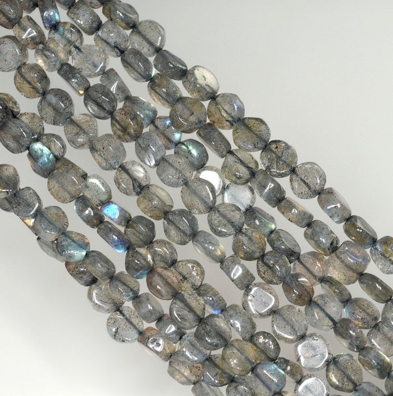 5x5-7x7mm Grey Labradorite Gemstone Flat Round Nugget Loose - Etsy