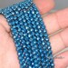4mm Blue Hematite Gemstone Blue Faceted Round 4mm Loose Beads 16 Inch ...