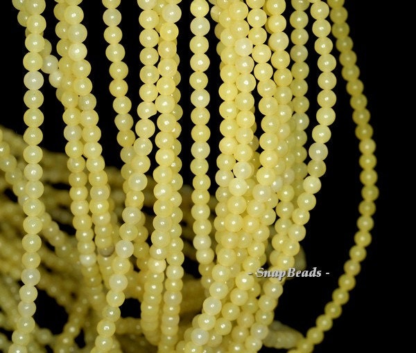 3mm Lemon Jade Gemstone Yellow Round 3mm Loose Beads 16 Inch - Etsy