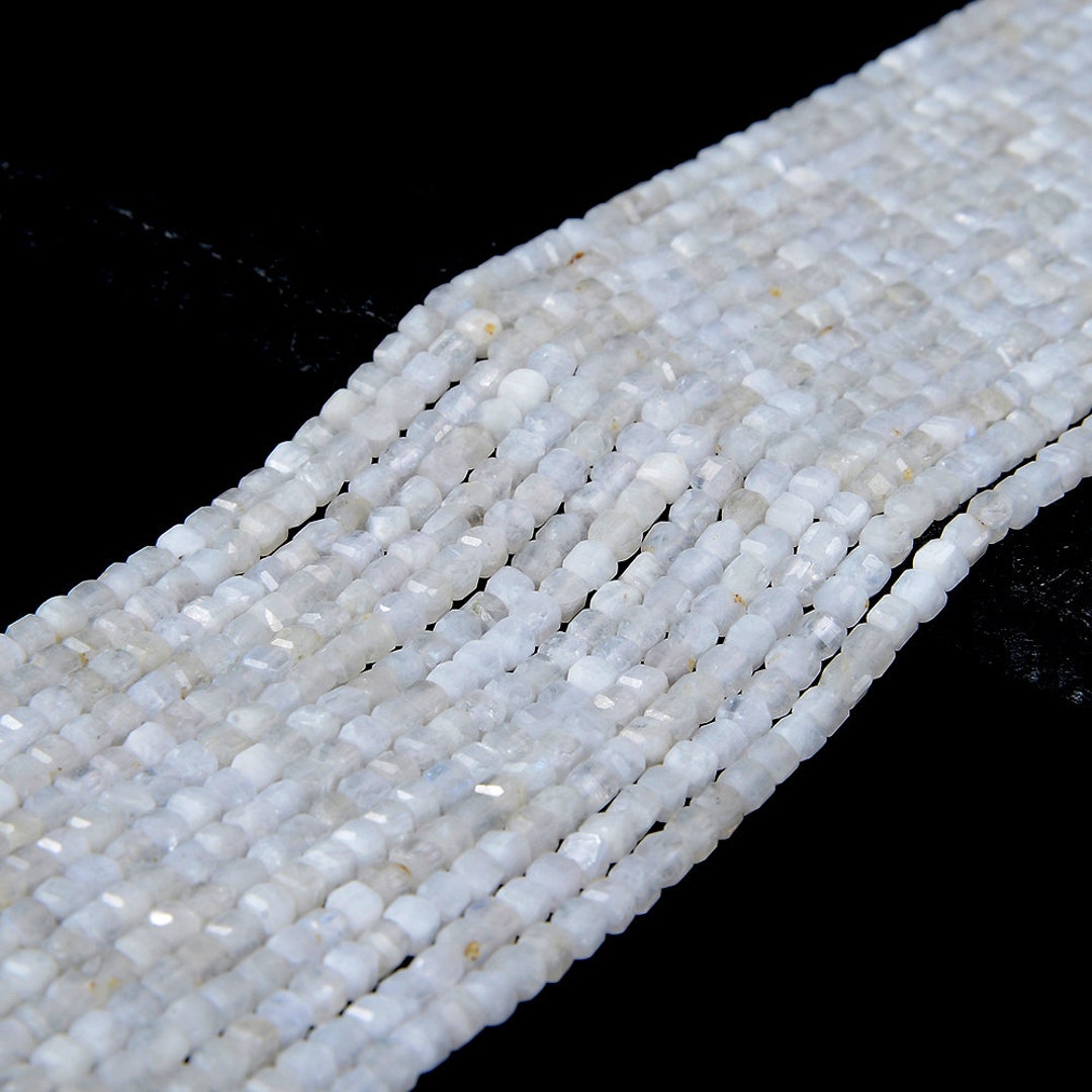 3MM Rainbow Moonstone Gemstone Natural African Grade AA Micro Faceted ...