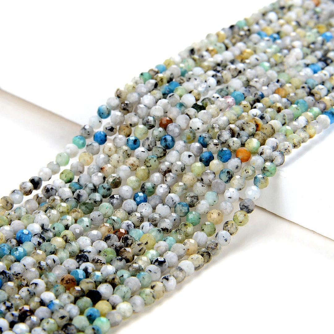 2MM K2 Stone Gemstone Natural Grade AA Micro Faceted Round Beads 15.5 ...
