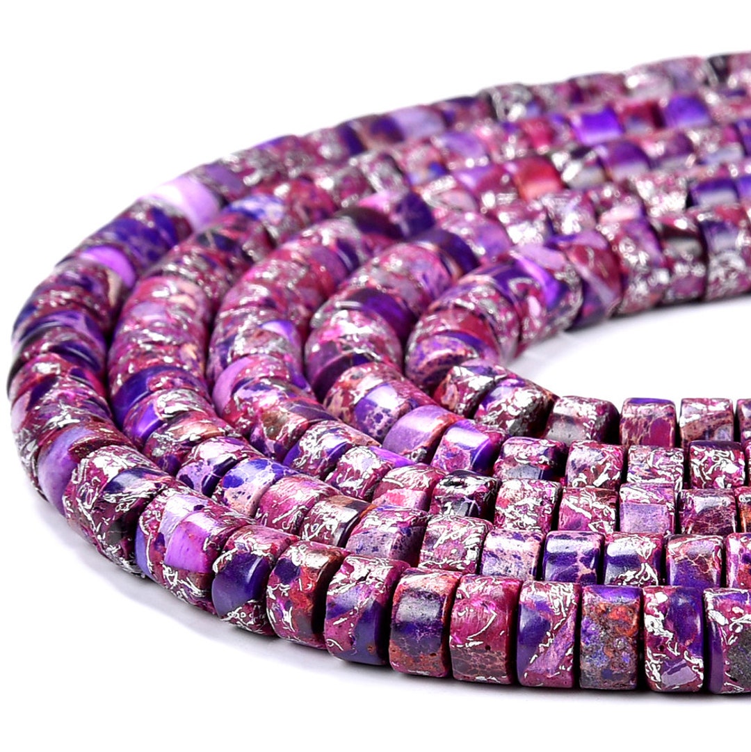 Purple Silver Inclusion Sea Sediment Imperial Jasper Gemstone Grade AAA ...