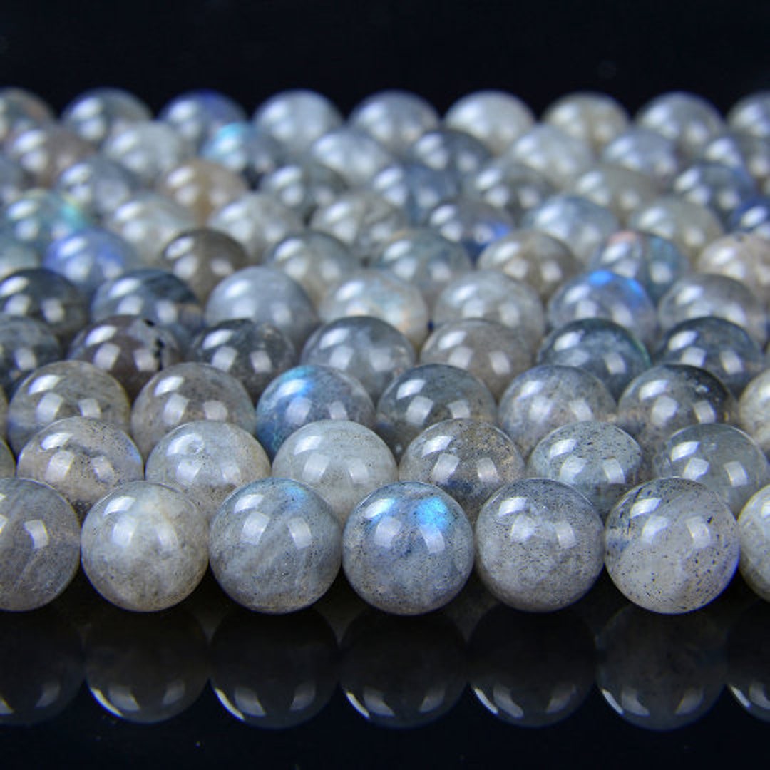 Labradorite Gemstone Blue Flash Grade AA 4mm 5mm 6mm 7mm 8mm 9mm 10mm ...