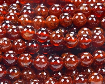 Natural Hessonite Garnet Gemstone Grade AAA Round 3MM 4MM 5MM 6MM 7MM ...