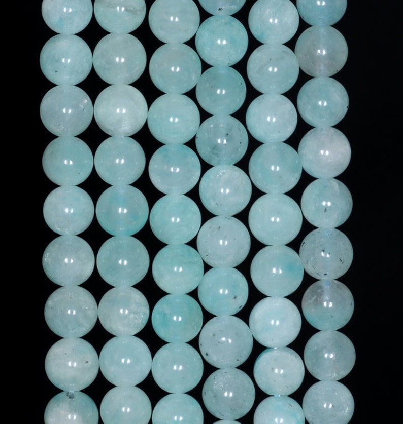 5-6mm Aqua Amazonite Gemstone Light Blue Round Loose Beads - Etsy