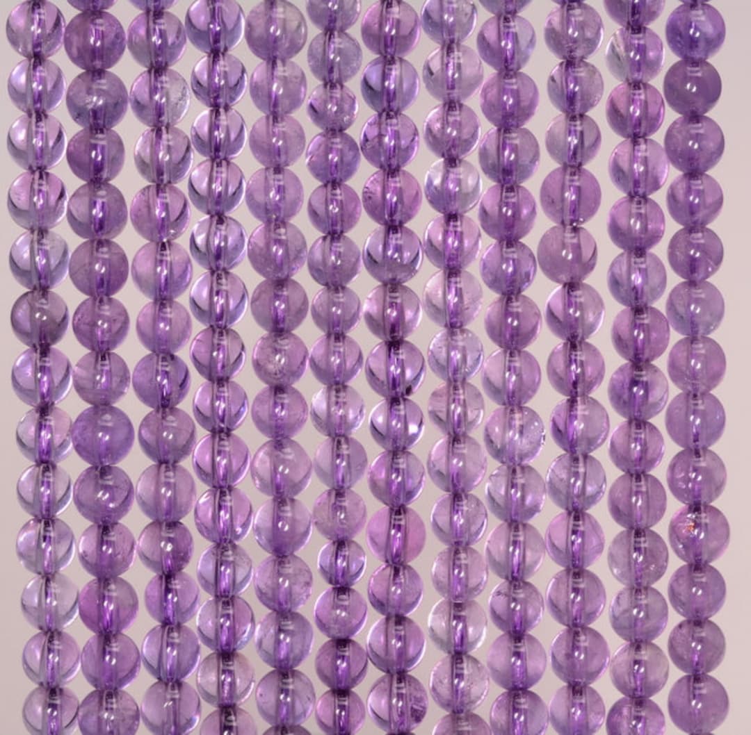 4mm Royal Amethyst Gemstone Purple Round 4-5mm Loose Beads 16 Inch Full ...