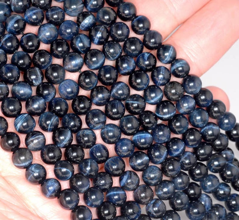 6mm Blue Tiger Eye Hawk Eye Gemstone Grade AA Round 6mm Loose - Etsy