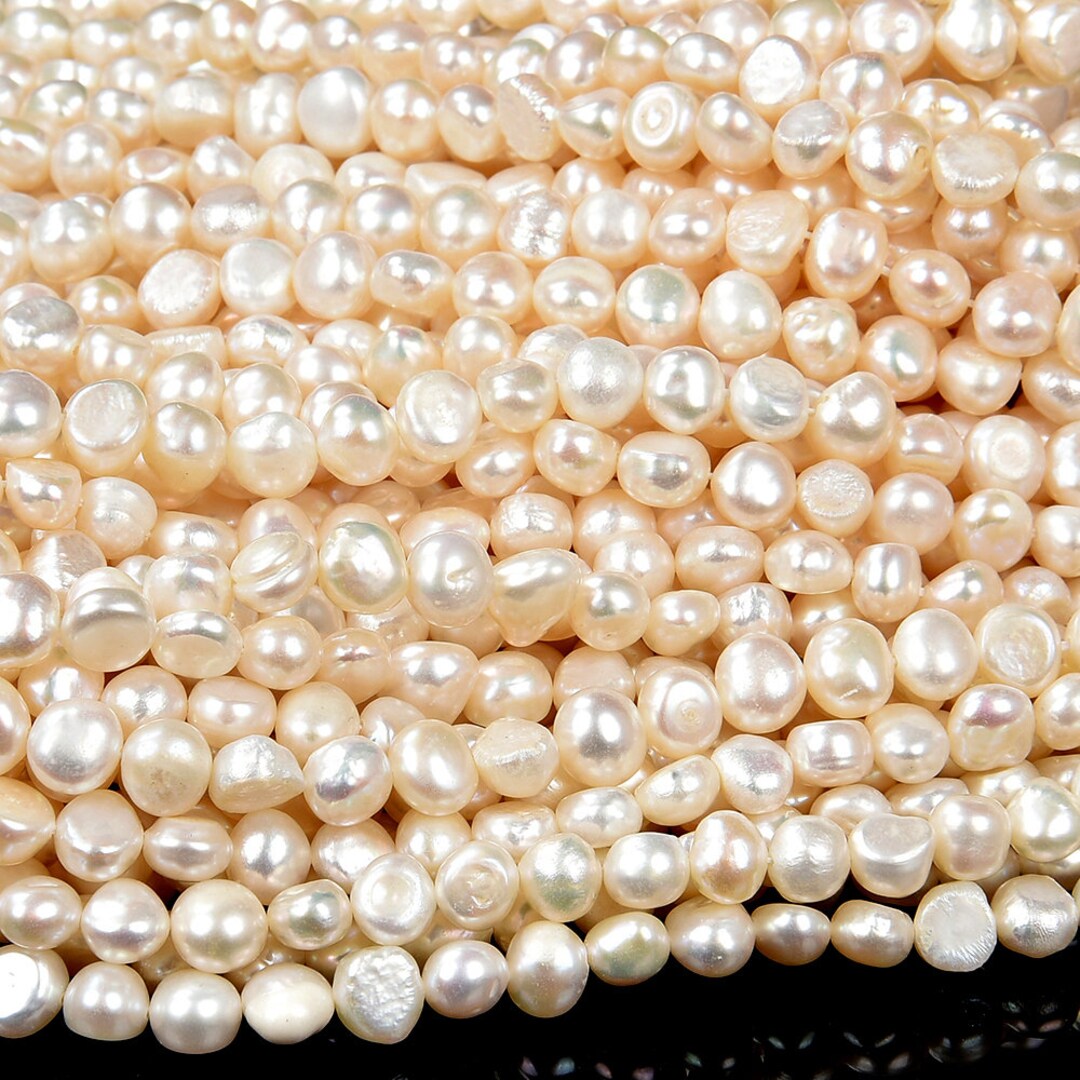 Natural Baroque Freshwater Ivory White Pearl Gemstone Pebble Nugget 6 ...
