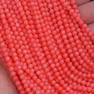 4mm Pink Shell Gemstone Pink Round 4mm Loose Beads 15.5 Inch Full ...