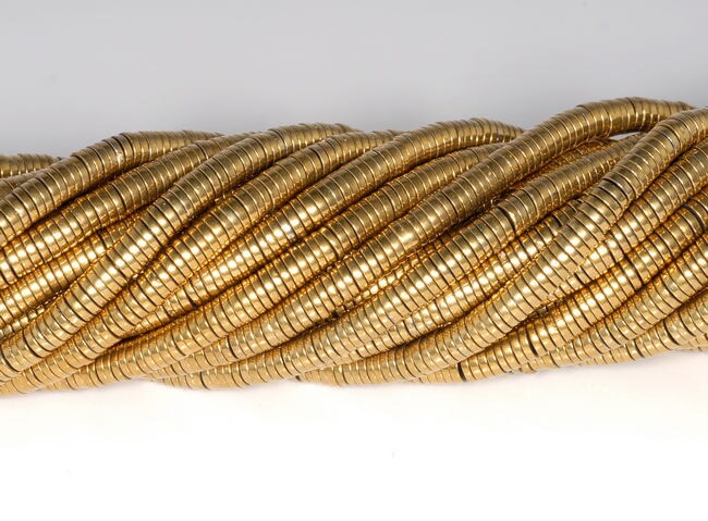 4x1mm Gold Hematite Gemstone Rondelle Heishi 4x1mm Loose Beads - Etsy