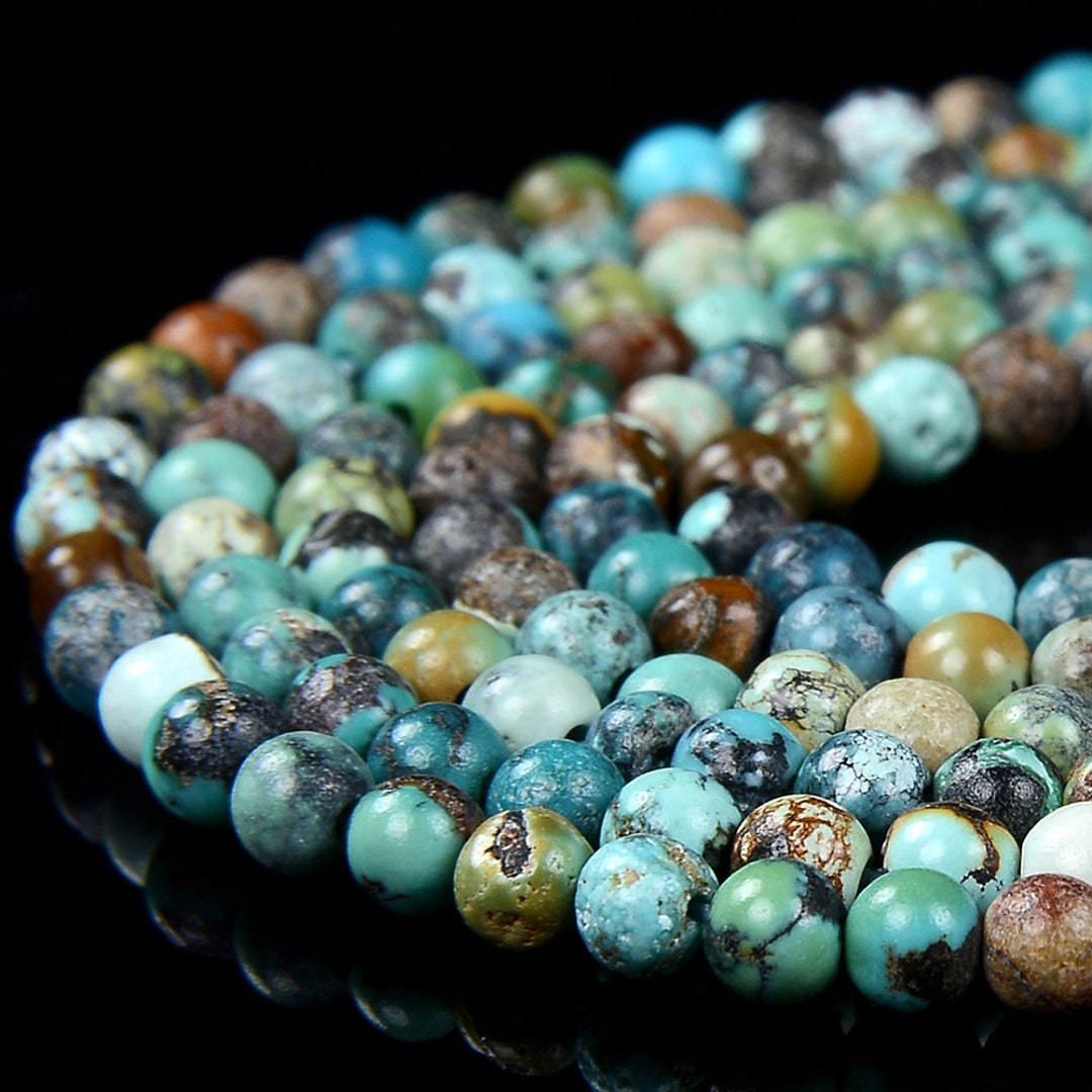 Natural Turquoise Gemstone Grade A Round 2MM 3MM 4MM Loose Beads 15 ...