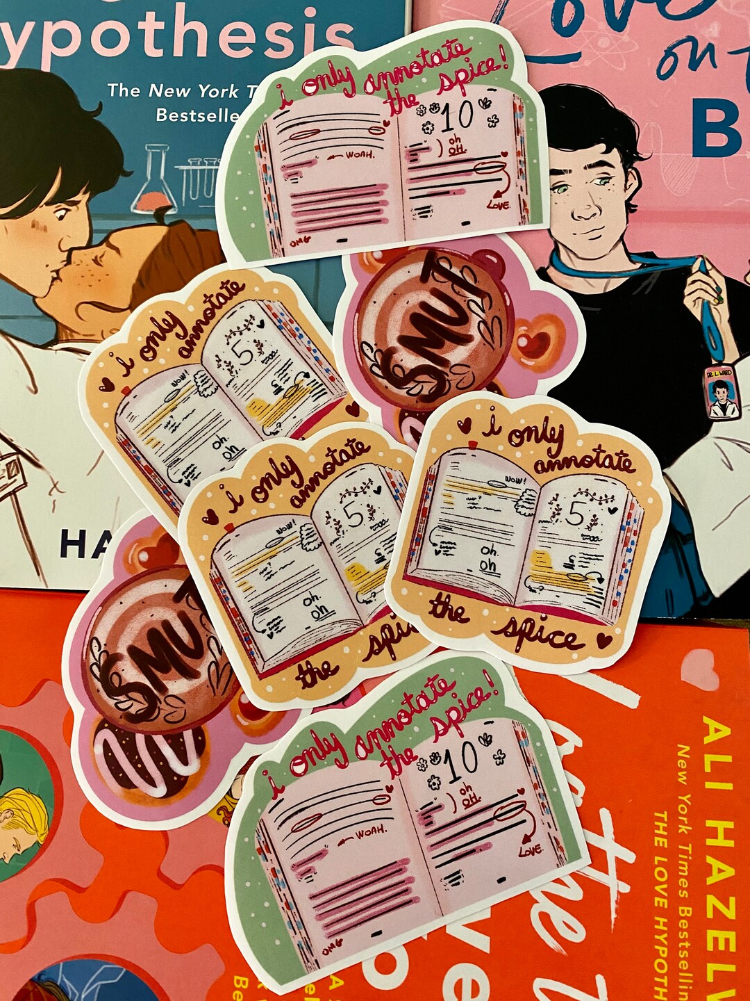 Bookish Spicy Reading Sticker Set - Etsy