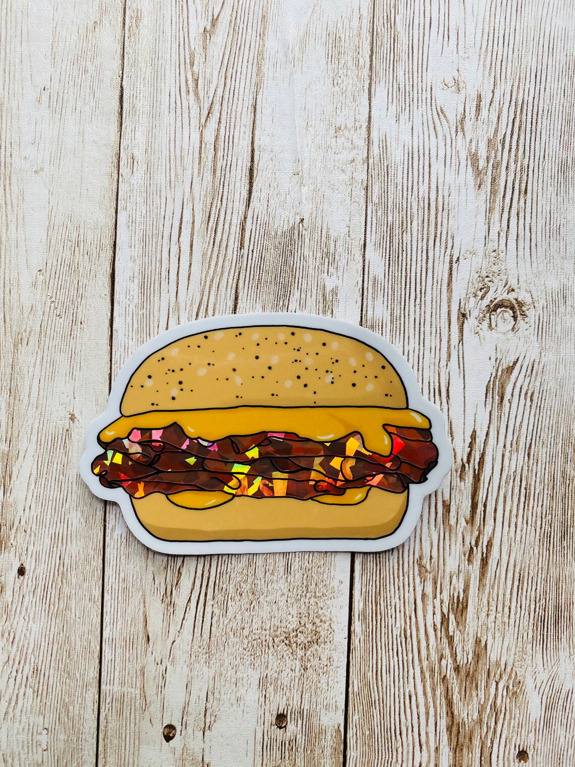 Roast Beef Sandwich Sticker Sparkly Prism Sticker 3in - Etsy Singapore