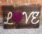 Items similar to Love sign - Script // wedding sign // decor // wooden ...