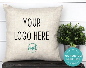 Custom Logo Pillow - Etsy